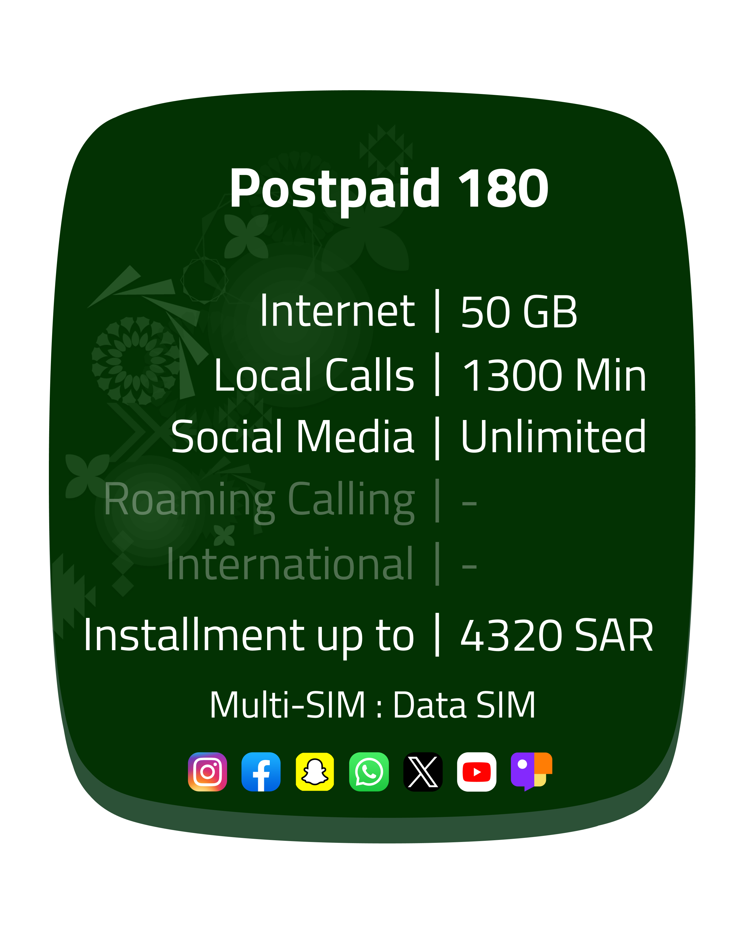 Postpaid 180 – Zain Shop